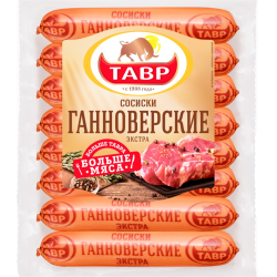 Отзыв о Сосиски Тавр "Ганноверские" Экстра | Гадкие рыхлые сосиски, но ...